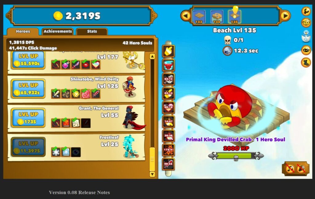 Play › Clicker Heroes on Cloud Gaming - Discover where.